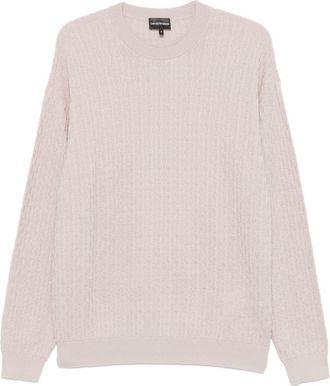 Emporio Armani Pullover aus 3D-Strick - Nude