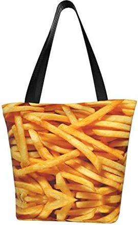 AOOEDM Sac fourre-tout French Fries Femme Capacit&eacute; &Eacute;paule &Eacute;picerie Sacs