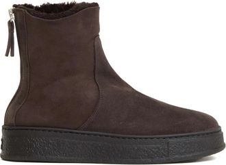 AGL Stiefel - Suede Ankle Boots With Fur Lining - Gr. 36 (EU) - in Braun - für Damen