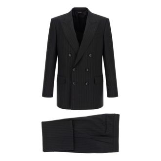 Tom Ford Double-breasted Suit - - Suits - Herren - Schwarzk - XL