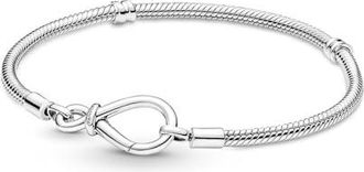 Pandora Pandora Moments Bracelet maille serpent en argent sterling avec fermoir noeud de linfini, 23