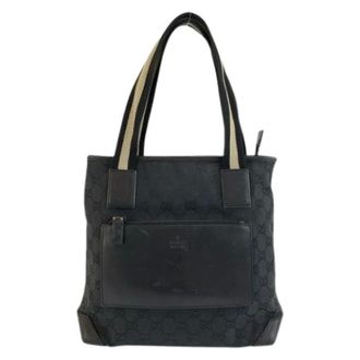 Gucci Sac cabas en toile et cuir GG Pre-owned - Femme - Pre-owned - Noir - Taille: ONE Size