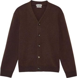 J.W.Anderson Cardigan en Mohair Tricot&eacute; - Homme - Pulls - Brun - Taille: M