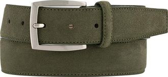 Lindenmann Herren Gürtel grün Veloursleder
