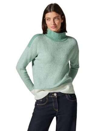 Cecil B303035 Tortue moulin&eacute;e Cosy, M&eacute;lange de Vert glac&eacute;, XL Femme