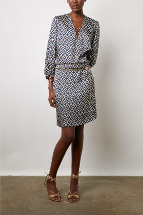 Gerard Darel Robe courte fluide imprim&eacute;e - EKRAM - Encre