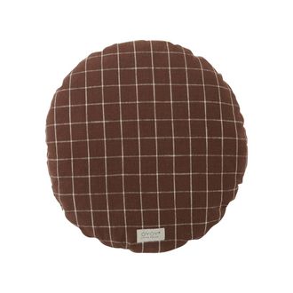 OYOY Kyoto housse de Coussin Ronde - Grande - Marron