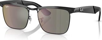 Ray-Ban Wayfarer Deluxe Sonnenbrillen Schwarz Fassung Braun Glas 53-18