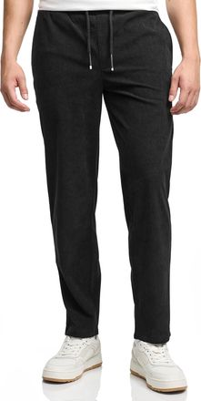 Indicode Herren INNemoto Pants Cord-Hose mit elastischem Komfortbund | Herrenhose Chinohose f&uuml;r M&auml;nner Black, M