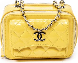 Chanel Crossbody Bags - Mini Pocket Box Camera Case - Gr. unisize - in Gelb - f&uuml;r Damen