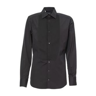 Dolce & Gabbana Casual Baumwollhemd - - Shirts - Herren - Schwarzk - L