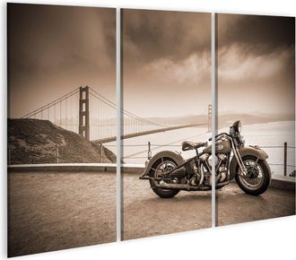 Islandburner Prime Bild auf Leinwand Harley Davidson in San Francisco - Leinwand Bild Motorrad in verschiedenen Formaten für Wohnzimmer, Sc
