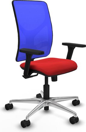 Piqueras y Crespo Schreibtischstuhl aus Netzstoff, mit 3D-Armlehnen, h&ouml;henverstellbare Lendenwirbelst&uuml;tze, ausgestattet mit 3 Positionen und Schneideschaum, mit Rollen 