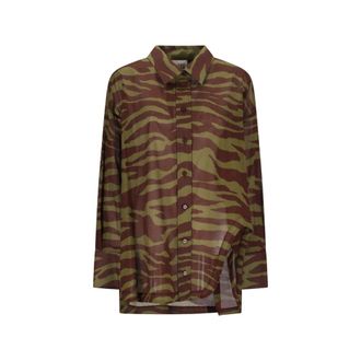 The Attico Muslin Shirt mit Zebra-Print - - Blouses & Shirts - Damen - Mehrfarbig - S