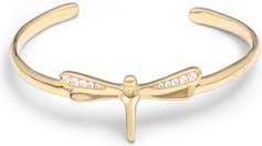 Uno De 50 UNOde50 Bracelet plaqué or 18 carats en forme de libellule avec Topazees