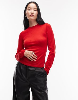 & Other Stories Slim-Fit-Pullover aus reiner Merinowolle in Rot