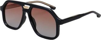 Generic Lunettes De Soleil UV400 &Agrave; Grande Monture For Hommes Et Femmes, D&eacute;coration De F&ecirc;te, Photo De Vacances(Brown)