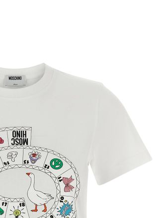 Moschino Gioco DellOca Print Cotton T-Shirt - White