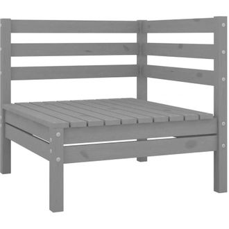 vidaXL Vidaxl - Canap&eacute; dangle de jardin gris bois de pin massif