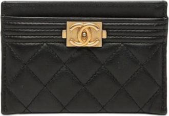Chanel Porte-cartes matelass&eacute; Pre-owned - Femme - Pre-owned - Noir - Taille: ONE Size