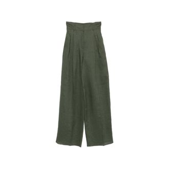 Max Mara Femme, Pantalons, Vert, Taille: 40 FR Wide Pantalons