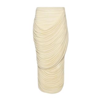 Magda Butrym Drapierter asymmetrischer Midirock - - Skirts - Damen - Wei&szlig; - XS
