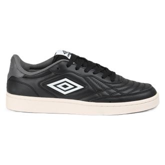 Umbro Clayton Leder Schwarz/Castlerock/Wei&szlig; Sneaker