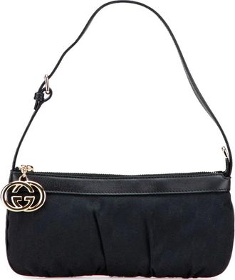 Gucci 2000-2015 GG Schultertasche aus Canvas - Schwarz