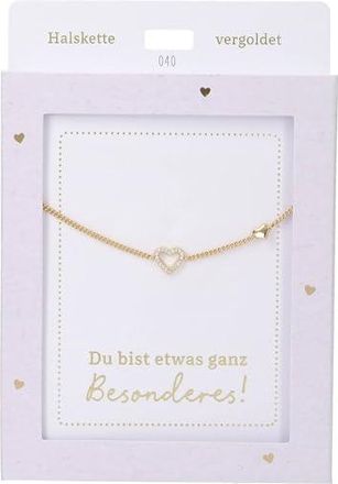 Depesche Collier pour femme avec pendentif en forme de coeur, argenté ou doré, réglable de 42 à 47 cm, disponible en différentes variantes avec symboles, lettr