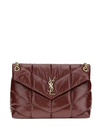 Saint Laurent sac port&eacute; &eacute;paule matelass&eacute; m&eacute;dium Puffer - Rouge
