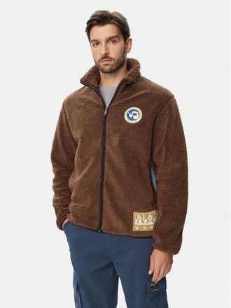 Napapijri Fleecejacke T-Archive NP0A8APE Braun Relaxed Fit