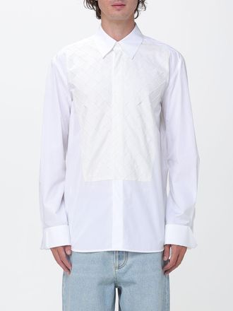 Bottega Veneta Chemise en coton &agrave; motif Intrecciato brod&eacute; et col fran&ccedil;ais
