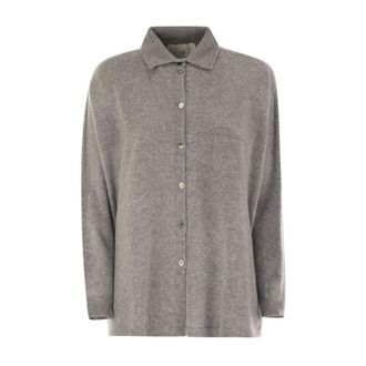 VANIS&Eacute; Shelly Shirt Strickware im Hemdenstil - - Blouses & Shirts - Damen - Grau - L