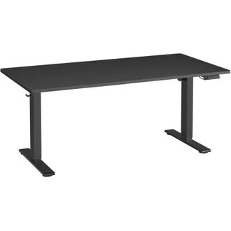 Vasagle Bureau Assis-debout, R&eacute;glable en hauteur, 160 x 80 cm, avec Port USB-C, Fonction M&eacute;moire 3 Hauteurs, Couelur Noir