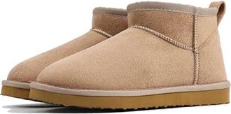 Generic NYSBH Bottes de neige courtes en peluche en coton anti-daim pour femme Bottes d&eacute;contract&eacute;es plates antid&eacute;rapantes en coton Mini bottes en fourrure, ab