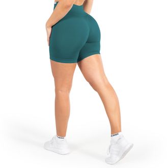 Smilodox Sport Shorts Damen Amaze Pro, Seamless Blickdichte Radlerhose, Unsichtbarer Scrunch-Effekt, V-Shape High Waist Kurze Sporthose Biker Shorts Yoga Fitne