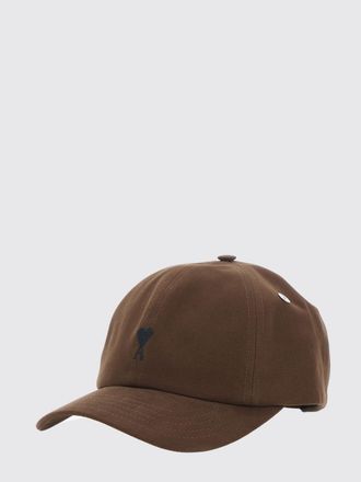Ami Casquette de baseball en coton marron avec logo