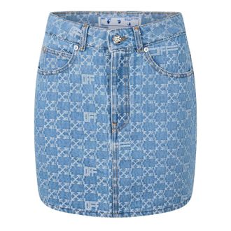 Off-white Off White - Minirock f&uuml;r Damen, Denim (Hellblau)