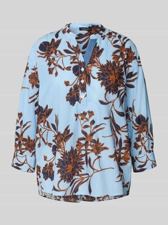 More & More Regular Fit Bluse im Allover-Look mit 3/4-Arm