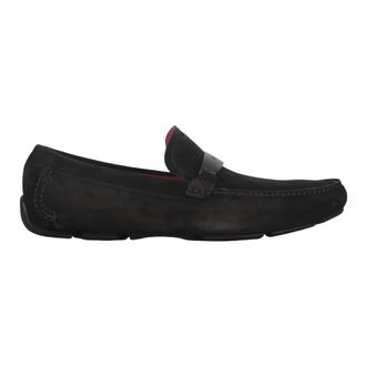 Ferragamo Quadratische Zehenkappe Leder Loafers mit Gummistollen - - Shoes - Herren - Schwarzk - 42 1/2 EU