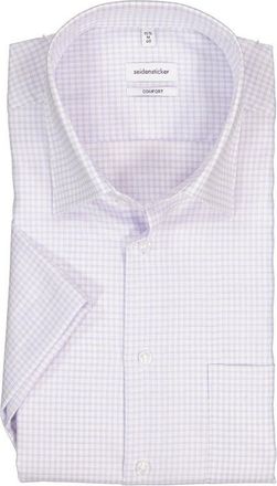 Seidensticker Seidensticker Herren Kurzarmhemd rosa Baumwolle