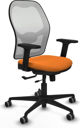 Piqueras y Crespo B&uuml;rostuhl aus Netzgewebe mit 2D-Armen, h&ouml;henverstellbare Lendenwirbelst&uuml;tze, ausgestattet mit Syncro/Translack und Schaumstoff, Rollen 65 mm, Parkett,