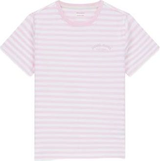 Guess T-shirt ray&eacute; &agrave; logo imprim&eacute; en coton m&eacute;lang&eacute;