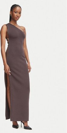 Elisabetta Franchi Abendkleid AM-07B-66E2-V700 Dunkelbraun Slim Fit