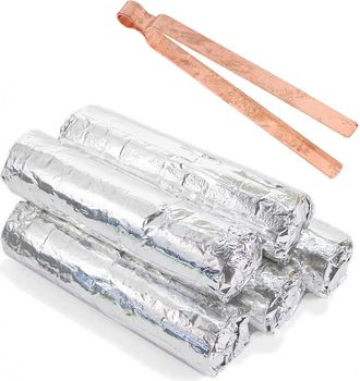 NKlaus 5 Rollen Räucherkohle Ø 33mm Schnellzündend und Kupferzange für Weihrauchgefäß 40642