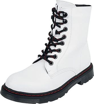 Dockers by Gerli Bottines Lac&eacute;es Femme Bottes blanc EU37 polyur&eacute;thane
