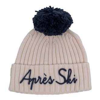 MC2 Saint Barth Homme, Accessoires, Beige, Taille: ONE Size Berretto Wengen Pompon