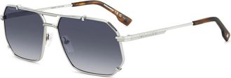 Dsquared2 Homme, Accessoires, Gris, Taille: 61 MM Aviator Lunettes de soleil