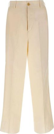 Laneus Homme, Pantalons, Blanc, Taille: S Pantalon Droit