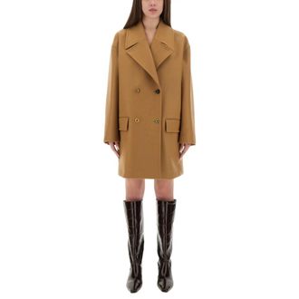 Moschino Femme, Manteaux, Beige, Taille: 36 FR Double-Breasted Manteaux